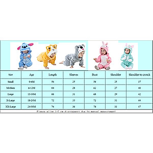 Ryshman Baby Halloween Animal Costume Romper Winter and Autumn Flannel Jumpsuit Animal Cosplay Outfits(Blue, 80cm-(6-12months))