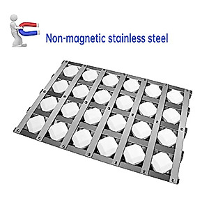 Folocy 17.8125" Grill Heat Plates BBQ Grill Briquette Tray, Stainless Steel Heat Shield Flame Tamer with 72 Ceramic Briquettes for Alfresco ALX2-30C, ALX2-42C, ALX2-42RFG, ALX2-56, ALX2-56BFG