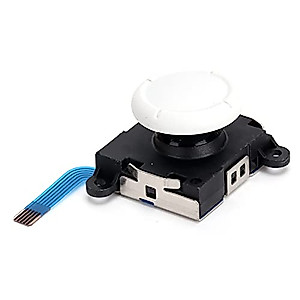 Joystick Button Module, Wear Resistant Compact Thumb Stick Portable Comfortable Easy to Install for Switch Joycon Controller(White)