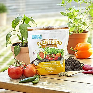 Back to the Roots Edibles Plant Food - Organic, Sustainably-Made Garden Fertilizer Made with Dolomitic Limestone, Mycorrhizae, and Kelp and Alfalfa Meal - 1.5 lb Premium Blend