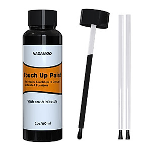 NADAMOO Multi Surface Touch Up Paint Gray, Interior House Appliance Paint Repair Marker for Wall, Ceiling, Cabinet, Door, Furniture, Windows, Shutter and Trim-60 ml / 2 oz, with 3 Brushes