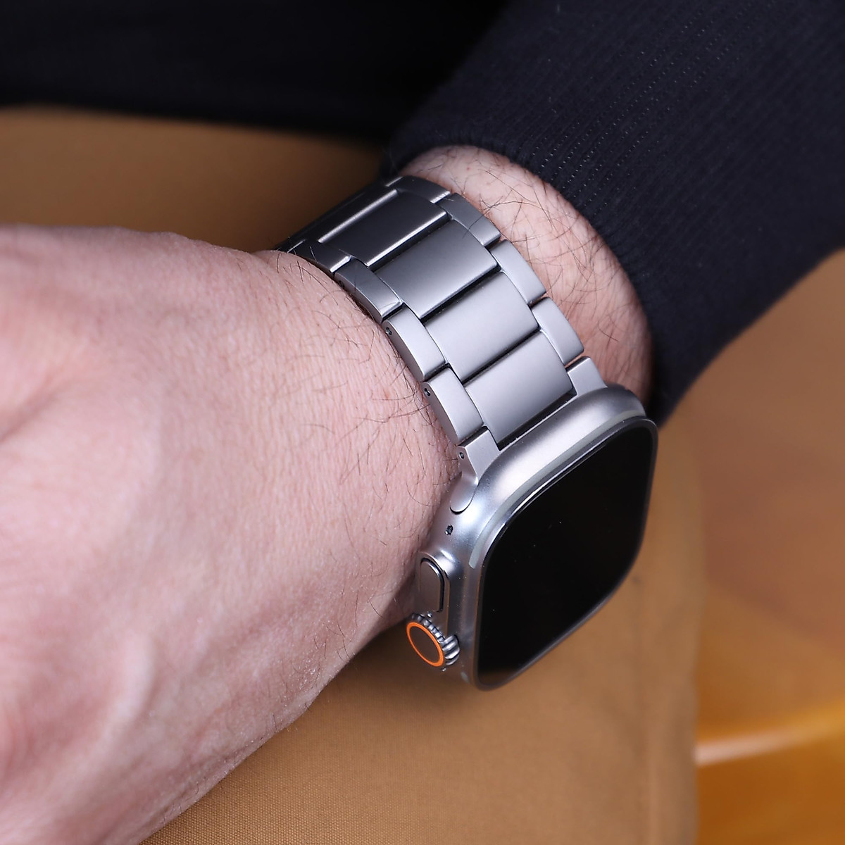 Ultra 2 Titanium Band 49mm Compatible with Apple Watch Ultra 2 & Ultra 1 Metal Band - Titanium Metal Bracelet