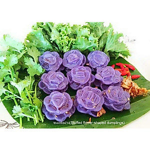 2 Pcs Pastry Tongs Thai Dessert Chor Muang Flower Shaped Dumpling Cooking Gadget Traditional