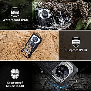 OUKITEL WP19 64MP Camera 8GB+256GB IP68 Waterproof Cellphone, 21000mAh Battery Android 12 Cell Phone, 6.78" HD+ Dual SIM 4G Smartphones OTG/NFC