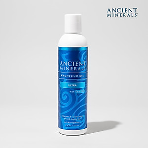 Ancient Minerals Magnesium Gel Ultra with OptiMSM and Aloe Vera - Topical Magnesium Gel Formula with MSM Best Used for Massage and Topical Application (8oz)
