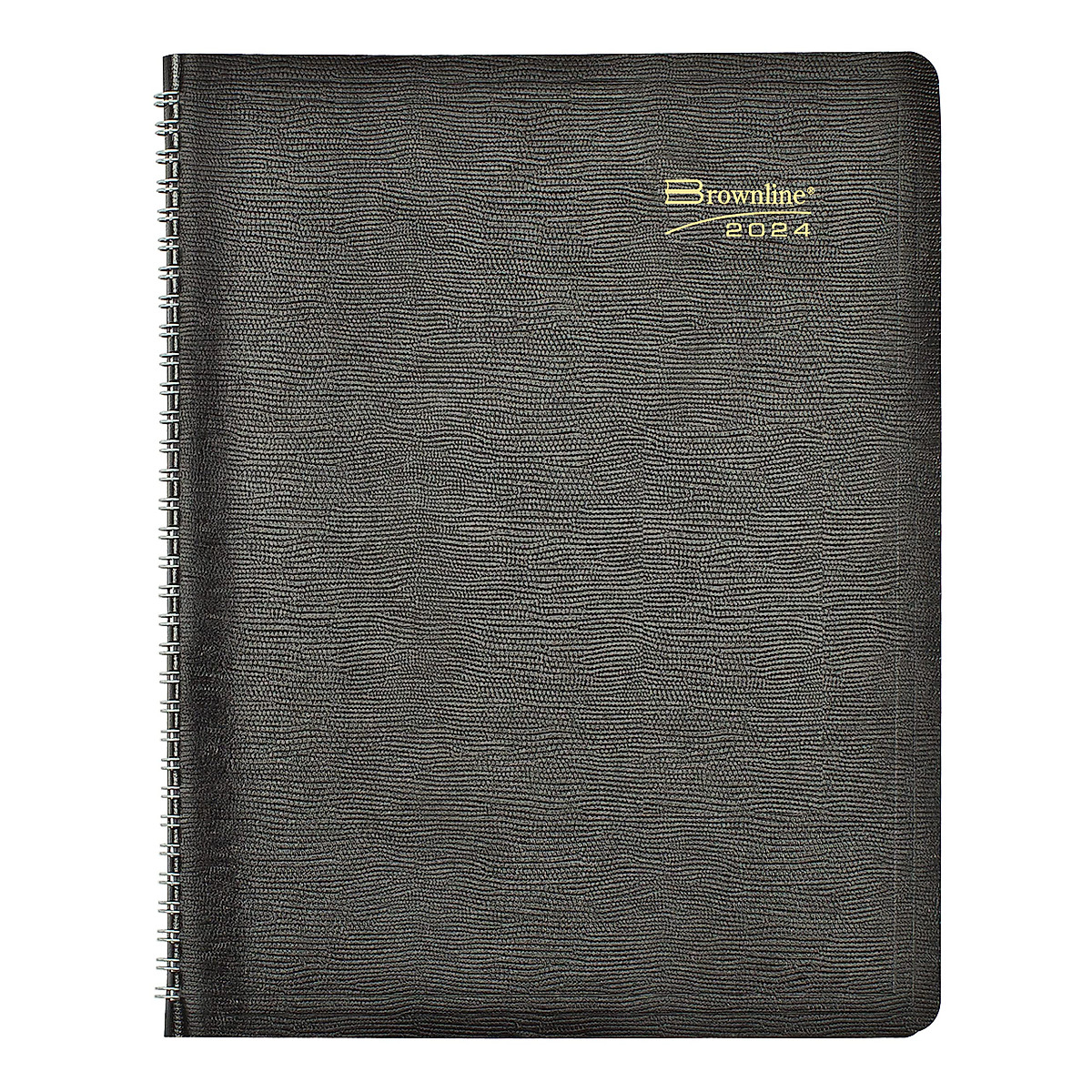 Brownline 2024 Essential Monthly Planner, 16 Months, September 2023 to December 2024, Twin-Wire Binding, 11" x 8.5", Black (CB1260.BLK-24)