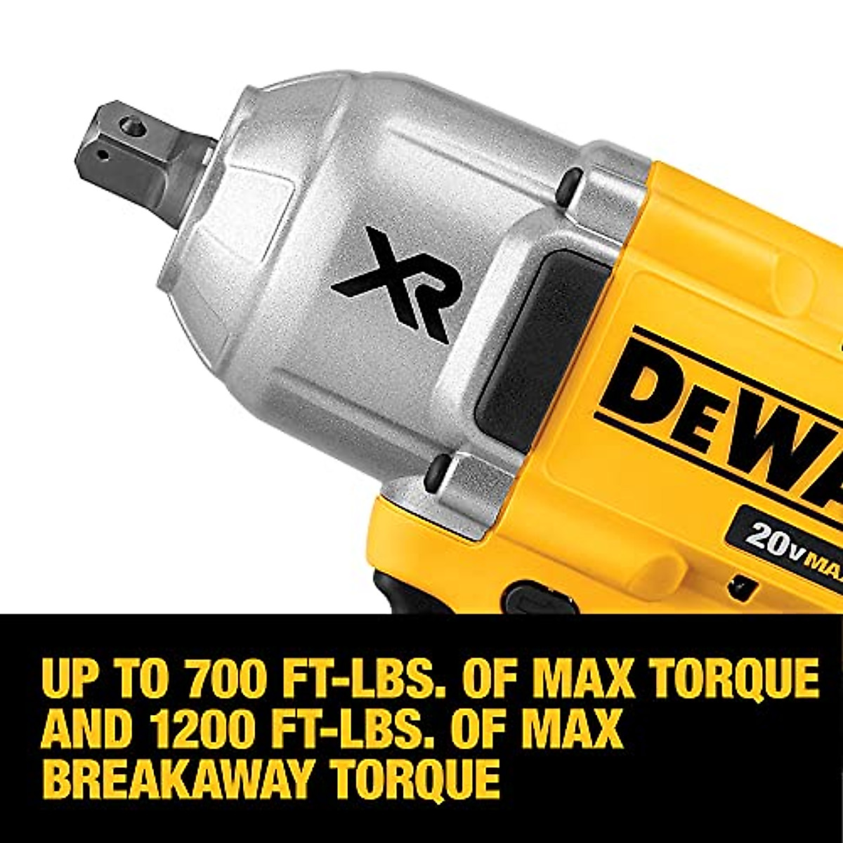 DEWALT 20V MAX* XR Cordless Impact Wrench Kit with Detent Anvil, 1/2-Inch (DCF899P2)