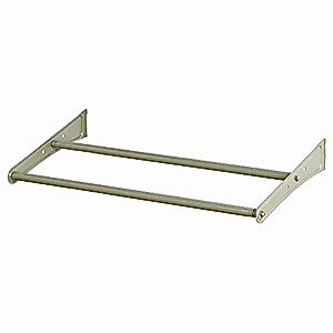 ClosetMaid ShelfTrack Shoe Rack Shelf Kit, Add On Accessory for 10 Pairs of Shoes, Adjustable Width, Nickel Finish