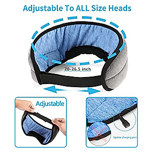 Wireless Sleep Mask,SKEYEOL Sleep Headphones,Adjustable&Washable Music Travel Sleeping Headset with Built-in Speakers Microphone Hands-Free for Air Travel,Siesta and Sleeping