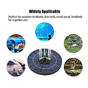 Kavolet Solar Fountain Pump with 360 Degrees Rotatable Nozzle, 4W RGB LED Solar Water Fountain, Battery Free Standing & uto-Shut Off, Water Pump for Bird Bath Garden Small Pond Outdoors