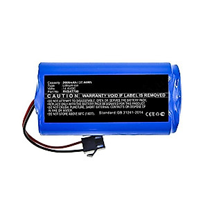 SCESMIA (3 Prong Plug) Replacement Battery for RVBAT700 RV750 RV720 RV700 ION Robot 720 750 755 Series Vacuum Cleaners 2600mAh