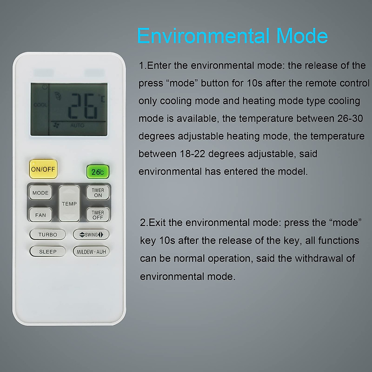 Universal Air Conditioner Remote for Midea Remote Control A/C Air Conditioning for All Model R06/BGCE R06/BGE R51/E R51/CE R51M/CE R51D/E R51M/BGE RG52B/BGE RG52B/BGCE R11CG/E R11HG-E R11HG/E R09C/BG