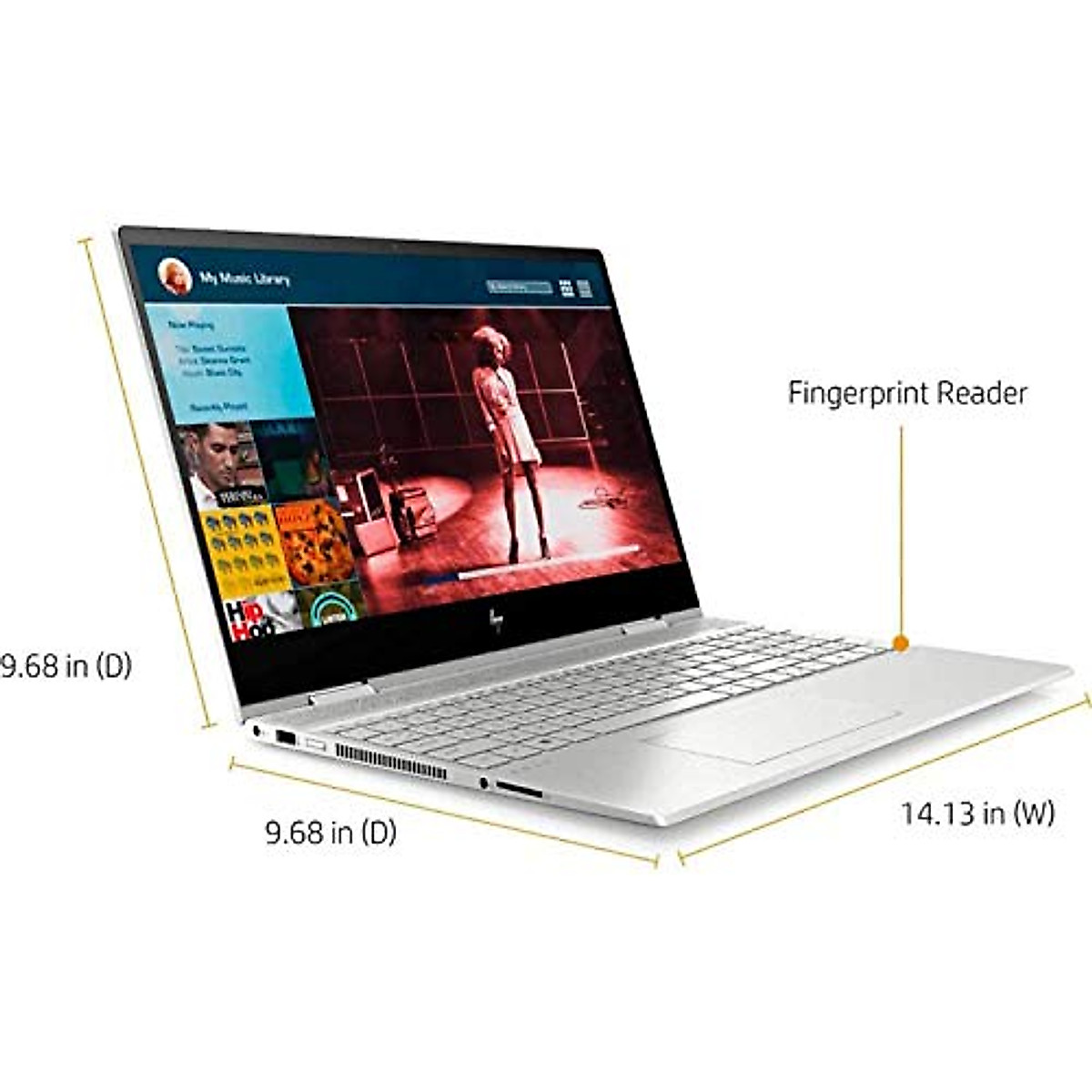 2021 Newest HP Envy x360 2-in-1 Laptop, 15.6" FHD Touchscreen, Intel Core i5-10210U Processor, 32GB RAM, 1TB SSD, Fingerprint Reader, Backlit Keyboard, USB 3.1, HDMI, Webcam, Win 10 + Oydisen Cloth