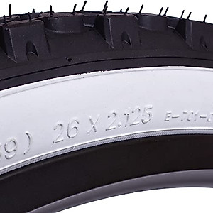 Eastern Bikes Classic White Wall Tires for Your Cruiser Wheels and Beach Cruiser Bike Accessories. 26 x 2.125 White Wall Bicycle Tires. with or Without Tubes. 1 or 2 Pack. (2 Tires - 2 Tubes)