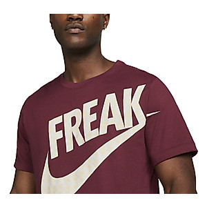 Nike Men's Giannis Antetokounmpo Greek Freak Swoosh Dri-FIT Basketball Shirt (as1, Alpha, xx_l, Regular, Regular, Dark Beetroot)