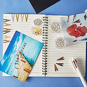 6 Boxes Metal Bookmarkers Book Darts Tin Stainless Line Markers Book Darts Line Book Markers for Readers Students, 12 Per Box (Silver, Gold, Rose Gold)