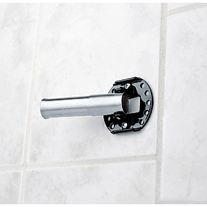 Moen Chrome 54-Inch to 72-Inch Adjustable Length Fixed Mount Single Curved Shower Curtain Rod for Bathroom, CSR2160CH