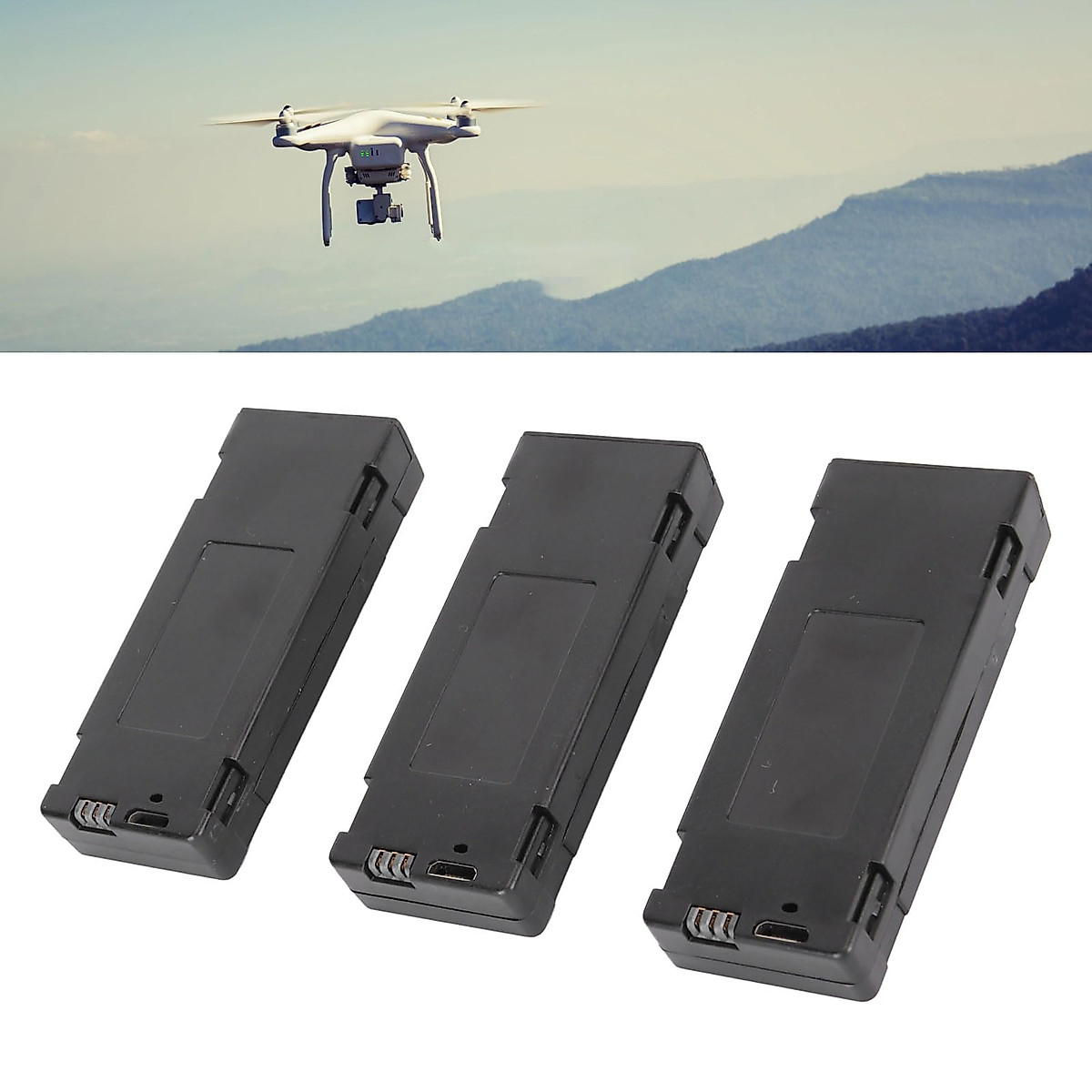 Drone Battery, 2600MAH 3.7V Drone Rechargeable Battery ABS for S13 S1 APP8GPS