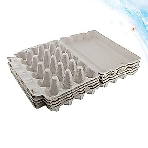 YARDWE Egg Cartons Set| 5 Pcs Cardboard Egg Cartons,- Friendly Recycled Material Biodegradable Reusable Egg Trays with Lids