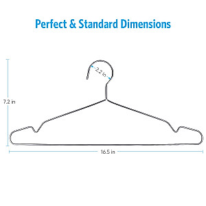 Fayleeko Wire Hangers 40 Pack Coat Hangers Strong Heavy Duty Stainless Steel Metal Hangers 16.5 Inch Ultra Thin Space Saving Clothes Hangers