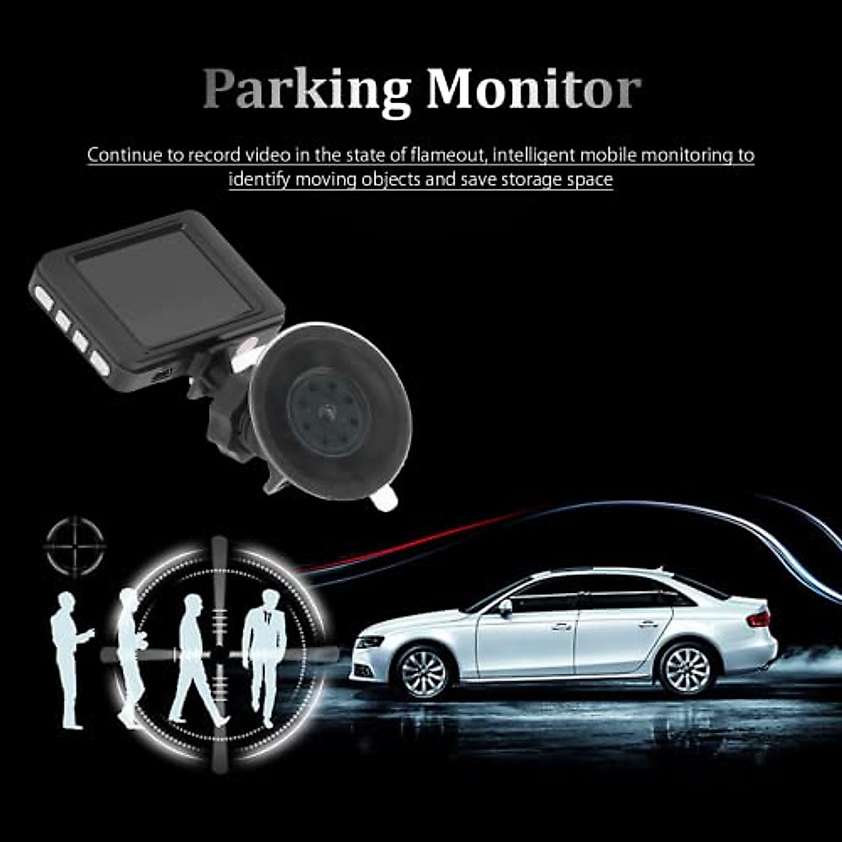 Dash Cam, 1080P Full HD Smart Dash Camera Dash Cam Front Rear Camera with Motion Detection, Loop Recording, G Sensor, Parking Mode, Dashboard Camera
