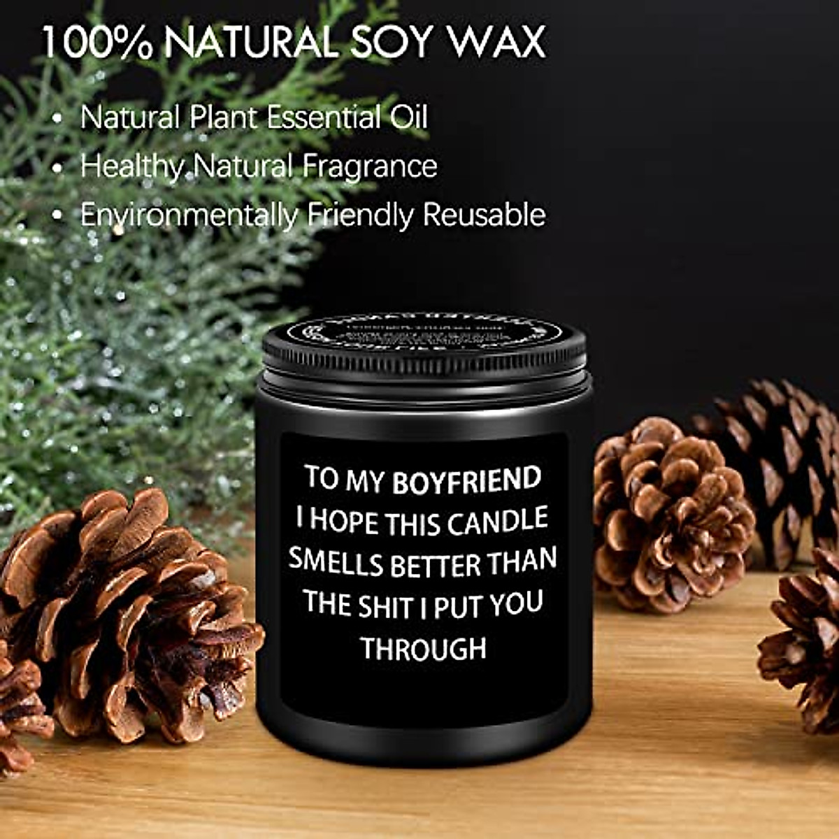 Gifts for Boyfriend from Girlfriend, Best Fiance Boyfriend Gifts, Gifts for Him, Birthday Gifts Anniversary Funny Gifts Valentines Day Gifts for Boyfriend, Perfect Scented Candles Gifts for Men…