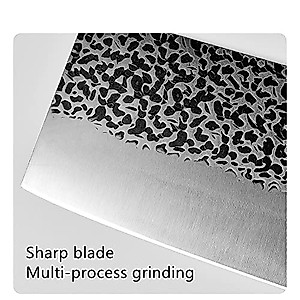 Vegetable Cleaver Kitchen Knife Butcher's Knife Stainless Steel Hammer Knife, 8" Fits Home & Kitchen, Ergonomic Handle