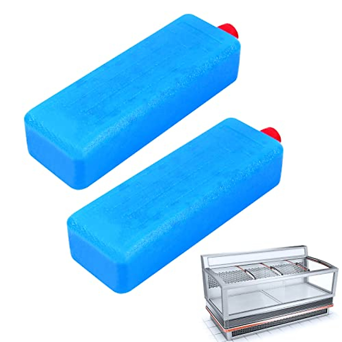 2Pcs Ice Packs for Lunch Bags - Lightweight and Slim Reusable Long-Lasting Ice Pack for Lunch Boxes,Coolers, Cold Freezer - Keep Foods Fresh, Cold and Tasty for Office School Camping Travel Picnic