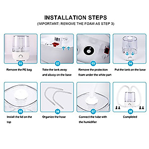 Reptile Fogger Terrariums Humidifier, Adjustable 4L 2 Hoses Reptile Fogger Terrariums Humidifier Fog Machine,No Noise Mist Making Machine for Reptiles/Amphibians/Herps/Vivarium (white).