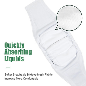 wegreeco Washable Male Dog Belly Band (Stylish Pattern)- Pack of 3 - Washable Male Dog Belly Wrap, Dog Diapers Male (Charcoal, Small)