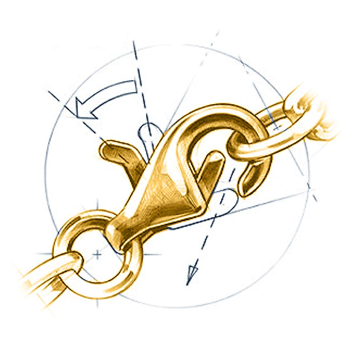 Wellingsale 14K Solid Yellow Gold 3mm Rope Chain with Lobster Claw Clasp - 18" Inches