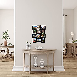 Melannco 12 Opening Collage Frame, Displays 4x6 and Six 6x4 Inch Photos, Black