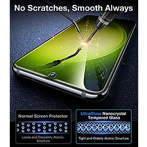 UltraGlass Only for Samsung Galaxy S23 Screen Protector [Military SGS Shatterproof] Fingerprint Compatible for Samsung Galaxy S23 Tempered Glass [UNBREAK TOP 9H Glass & Longest Durable] 2 Packs