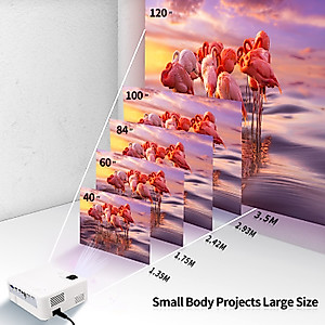 Projector with WIFI and Bluetooth, CRUIFU Native 1080P/12000L 480ANSI Portable Projector HDMI Outdoor Movie Projector 4K Support, Compatible with TV Stick/USB/PC/PS5/Phone