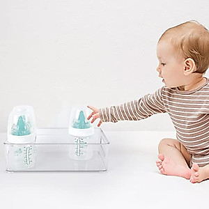 YeeBeny Baby Bottle Organizer, Plastic Storage Center for Baby Bottles and Food Jars - Baby Bottle Organizer for Cabinet, Perfect Organizer for Kitchen Cabinet, Pantry, Refrigerator, and Countertop