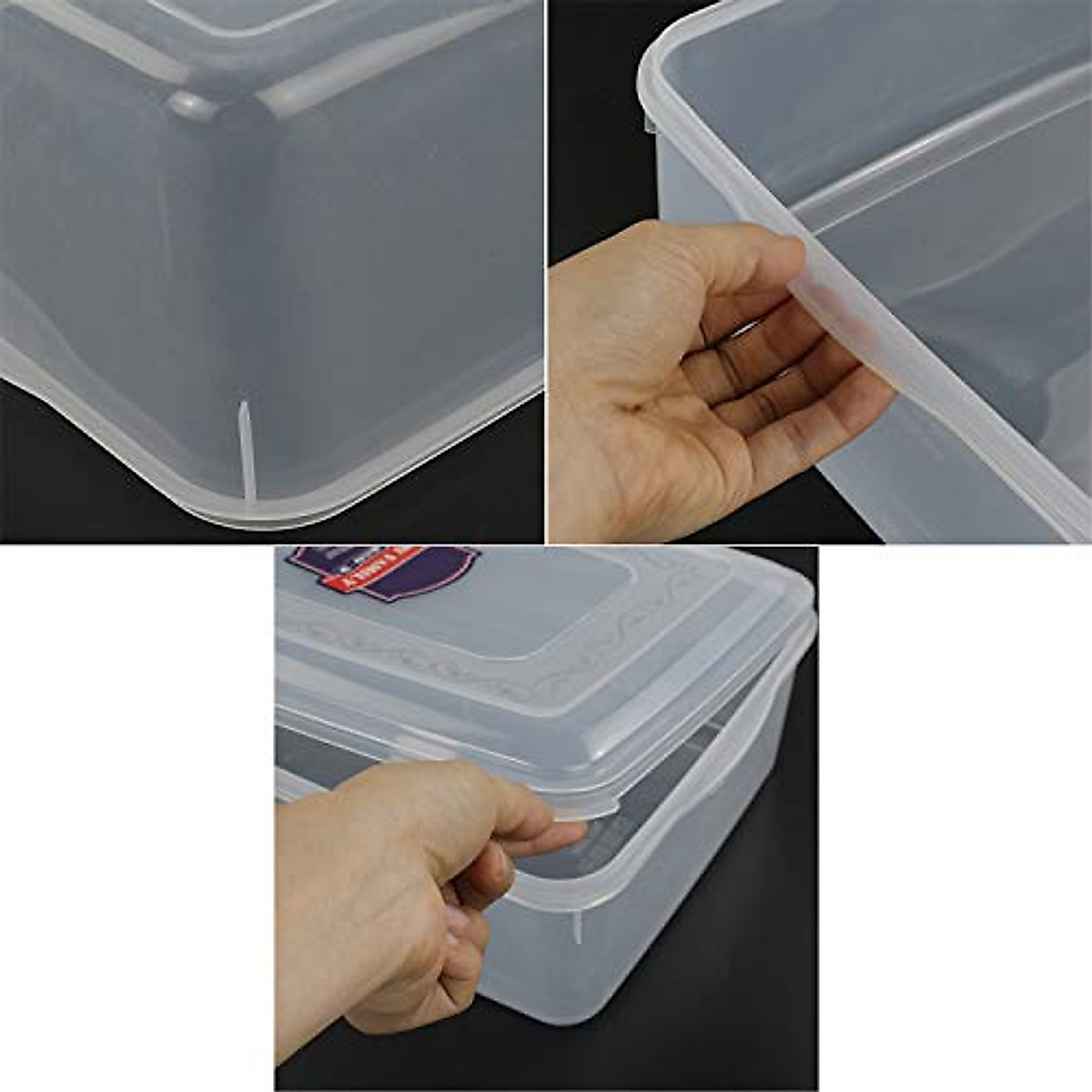 Pekky 11 Quart Plastic Toys Storage Containers with Lid, Clear Bin Set of 2
