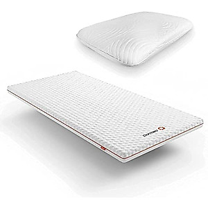 The Premium Mattress Topper by Dormeo (Split Head King) and True Evolution Pillow Bundle