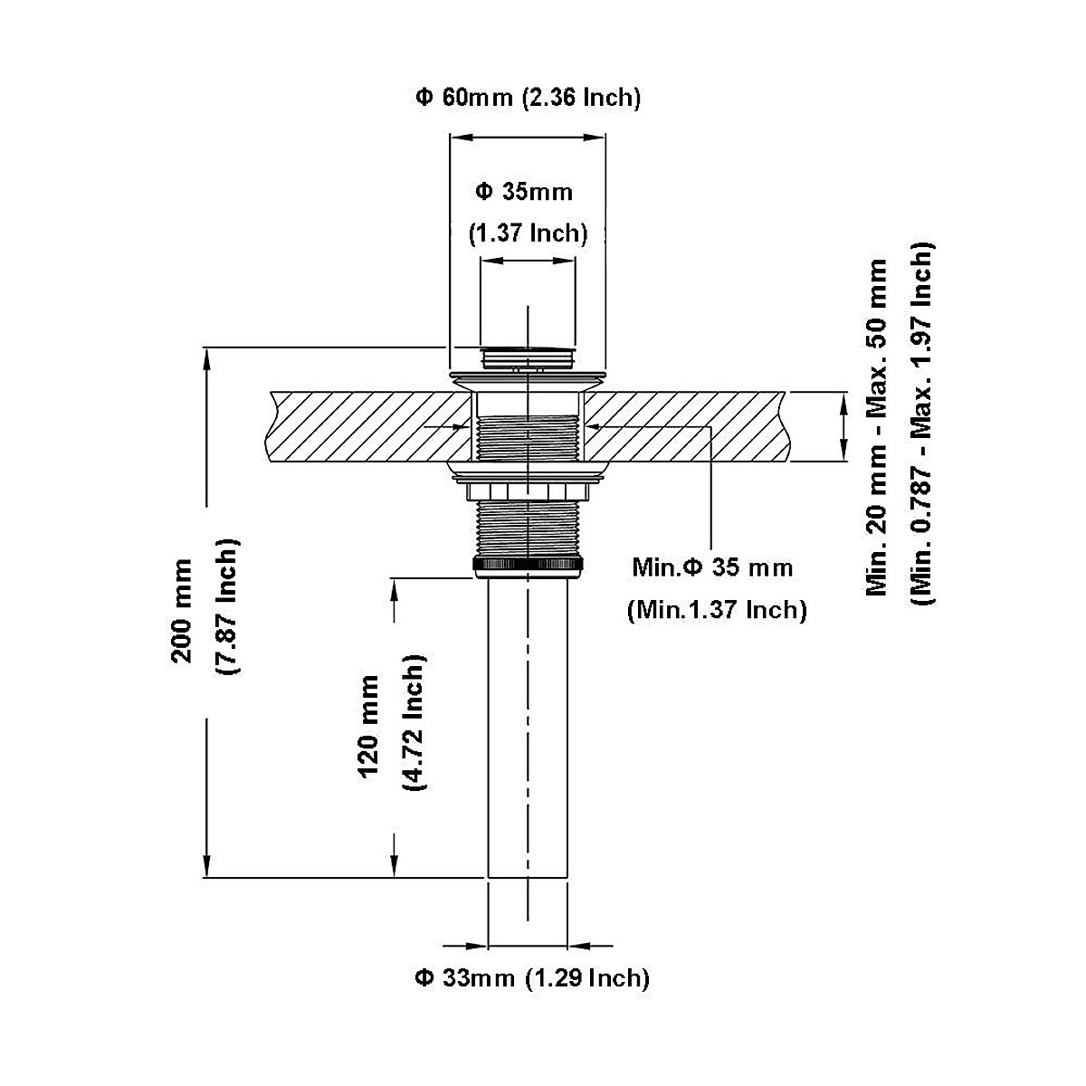 Wovier Bathroom Faucet Vessel Vanity Sink Pop Up Drain Stopper Without Overflow,Brushed Nickel