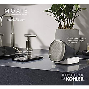 KOHLER Moxie Bluetooth Showerhead, Shower Speaker, Waterproof Speaker, Shower Radio, Rechargeable Speaker, Portable Speaker, 2.5 GPM, K-28238-NKE-CP, Polished Chrome