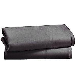 California Design Den 100% Cotton Pillow Cases Standard Size Set of 2, Soft & Cooling Sateen Weave Pillow Cases Queen (Charcoal Gray)