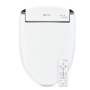 Brondell Swash SE600 Bidet Toilet Seat, Fits Elongated Toilets, White - Oscillating Stainless-Steel Nozzle, Warm Air Dryer, Ambient Nightlight