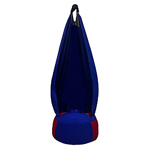 DEARCOOL 4 in 1 Kids Pod Swing Seat, Child Hammock Chair with Inflatable Cushion, 100% Cotton, for Indoor and Outdoor use, with Adjustable Belt, All Accessories Included