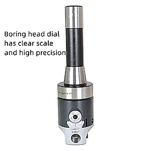 LiGuVCY 9 Piece 1/2 Inch Hard Alloy Boring Bar Set R8 Handle 2 Inch Boring Head 3 Piece Hexagonal Wrench for Boring Boring Excircle Boring End Face Etc