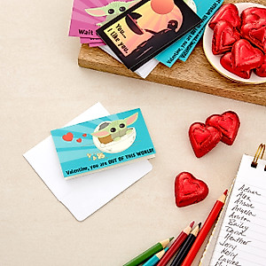 Hallmark Kids Baby Yoda Mini Valentines Day Cards Assortment (18 Classroom Cards with Envelopes)