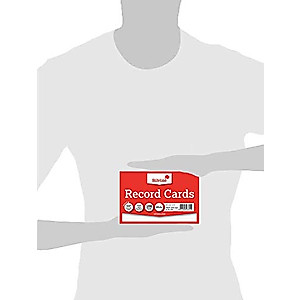 Silvine A6 White Record Cards - Lined with Headline, 100 Cards Per Pack (Size 6x4")