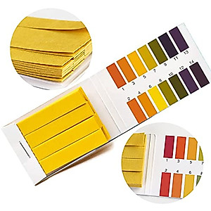 REALEGO pH Test Strips, 2PACK 160 Strips，Professional pH 1-14 Test Paper with 1mL Glass Dropper for Water,Teaching,Chemistry Experiment, Saliva and Urine