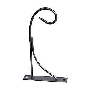 Hemoton Good Black Wrought Iron Flower Pot Rack Indoor Retro European Wall Hanging Flower Shelf Living Room Garden Balcony Bonsai Pot Rack Stand