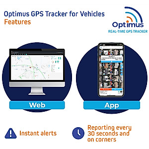 Optimus Wired GPS Tracker for Vehicles - Easy Installation on Car's Battery - Low Cost Subscription Plan Options