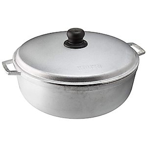 IMUSA USA Aluminum 2.0Qt Traditional Colombian Caldero for Cooking and Serving, Silver