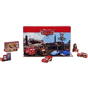Mattel Disney and Pixar Cars Vehicle 5-Packs with 4 Character Toy Cars & 1 Red Fire Truck Inspired by Radiator Springs, Collectible Set